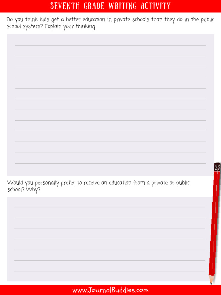 Grade 7 Writing Worksheet | PDF