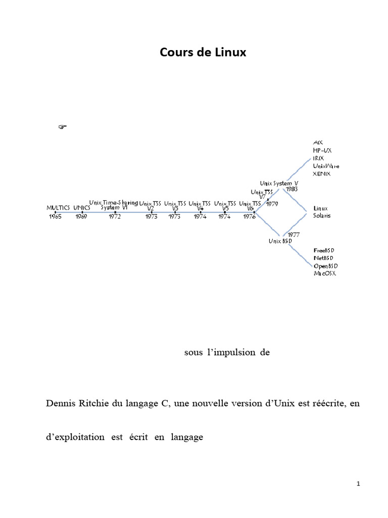 01.cours de Linux | PDF