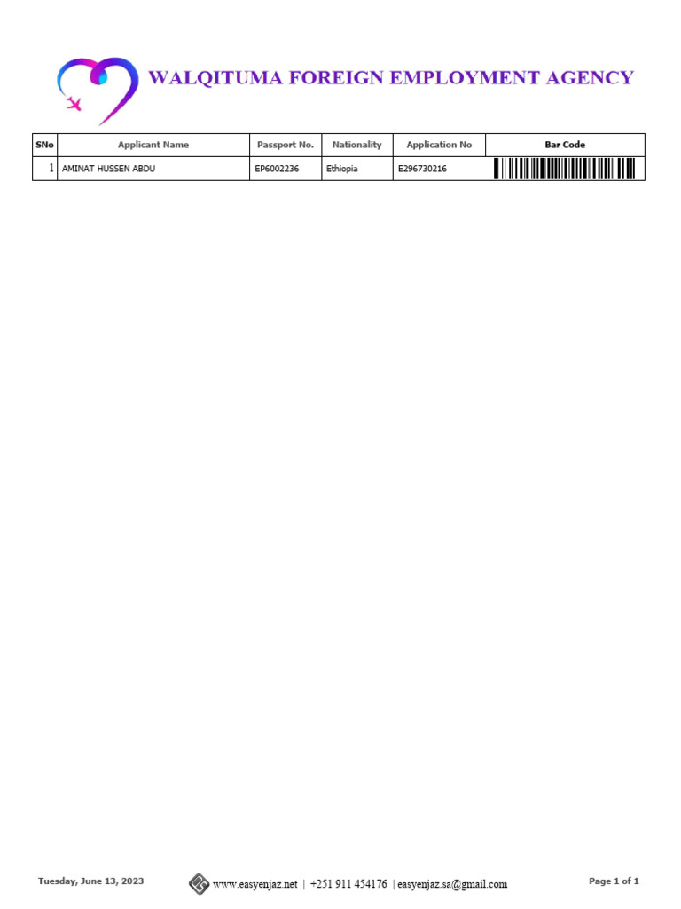 Applicants Summary RPT | PDF