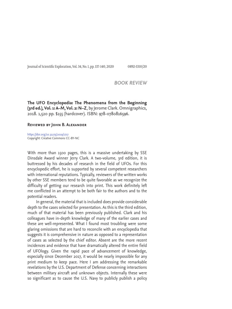 The UFO Encyclopedia The Phenomena From | PDF