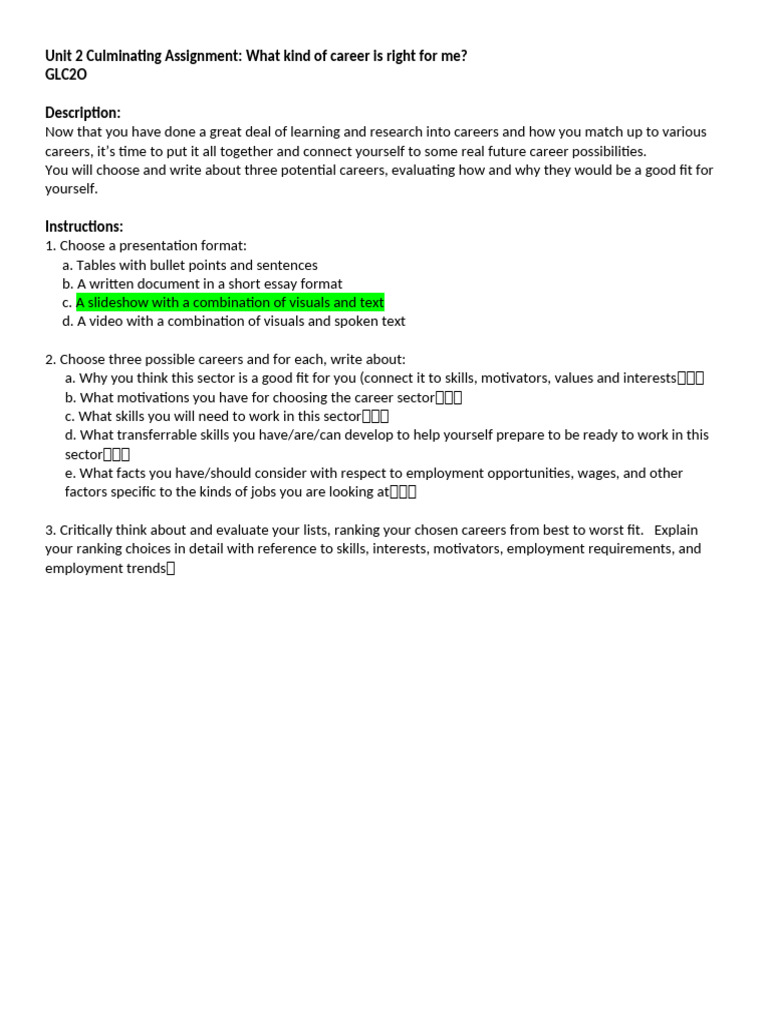 Unit 2 CULMINATING Assignment.docx 2 | PDF