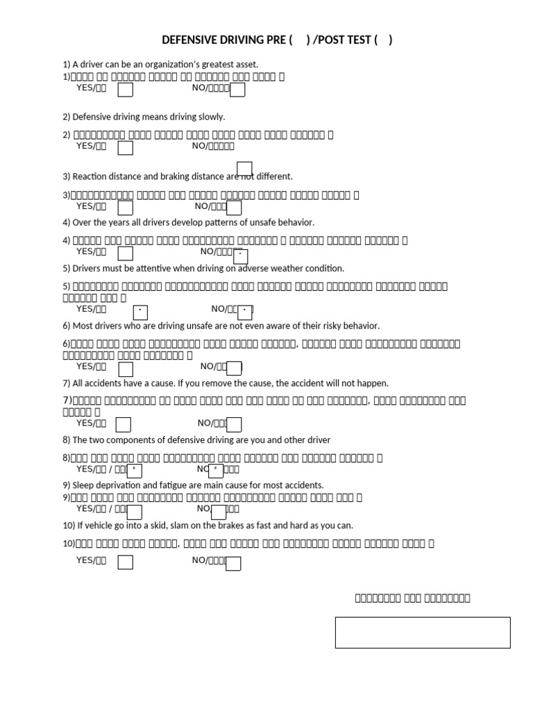 Defensive driving | PDF