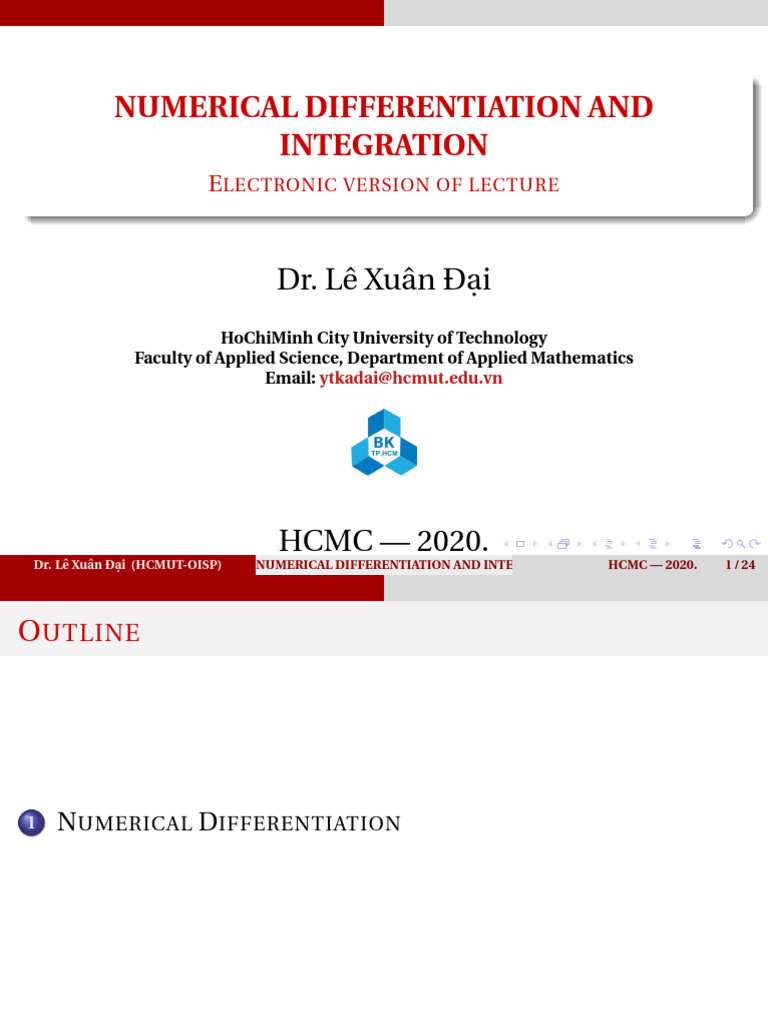 Numerical Differentiation and Integration | PDF