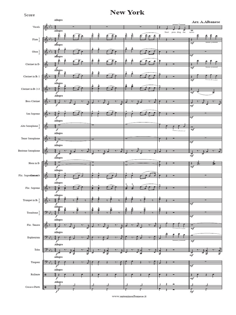 New York Score | PDF