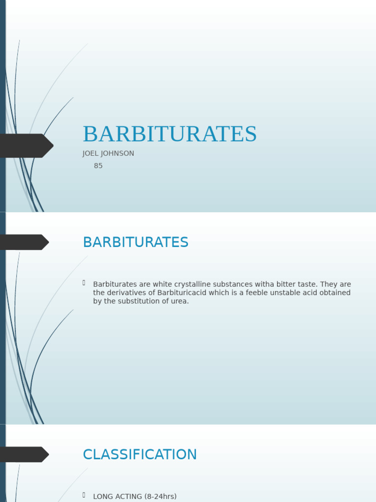 Barbiturates | PDF