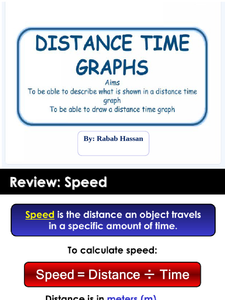 3 Distance-Time Graphs | PDF