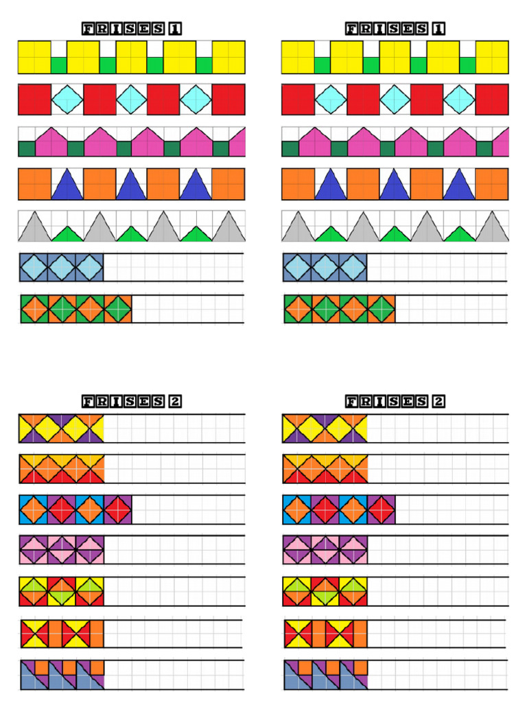 Frises Géométriques CE1 | PDF