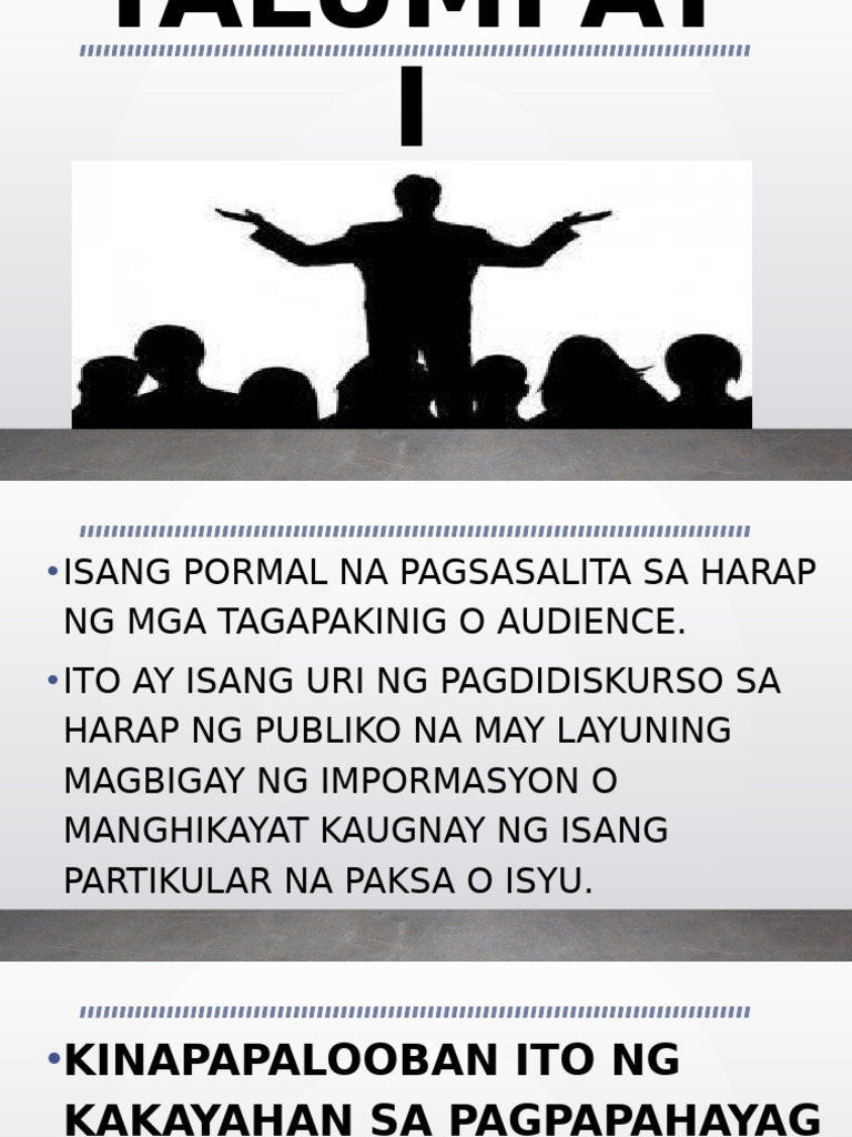 TALUMPATI Fil 11 Lesson | PDF