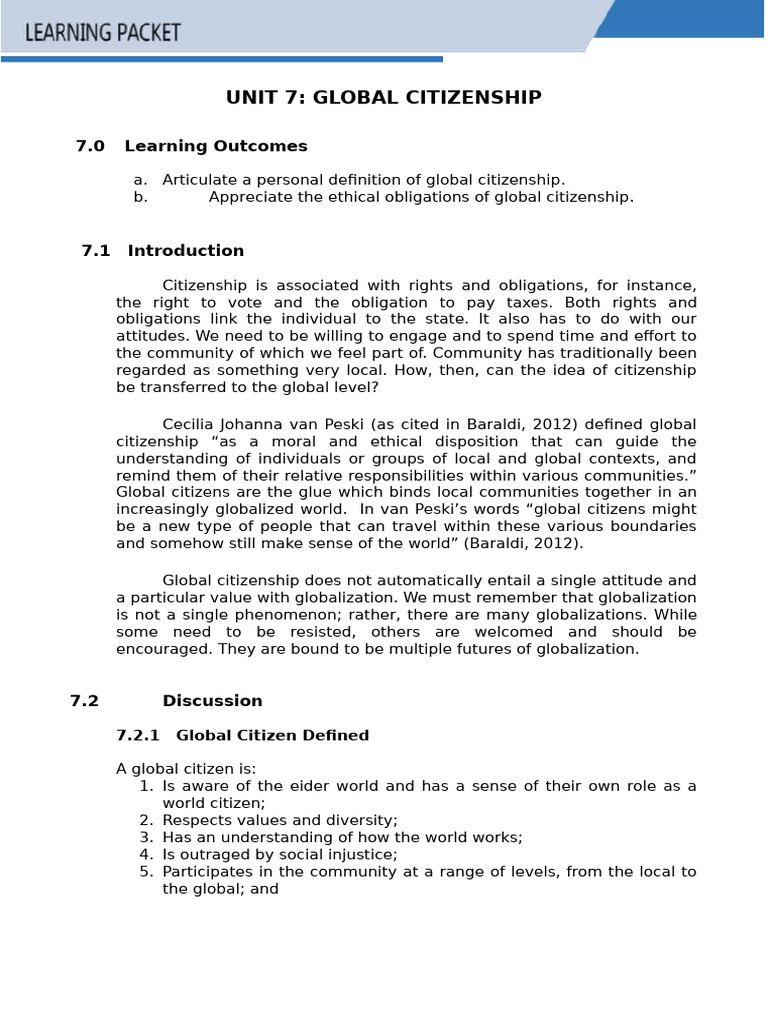 The Contemporary World Module 7 | PDF