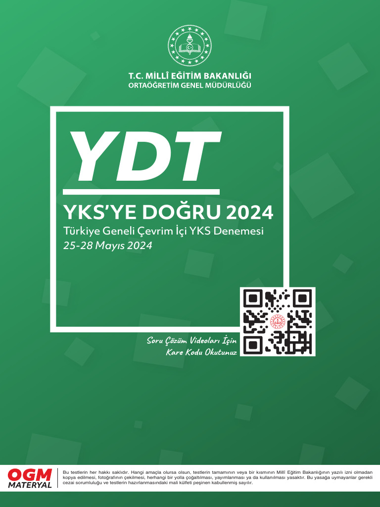 YKSye DOGRU 2024 YDT | PDF