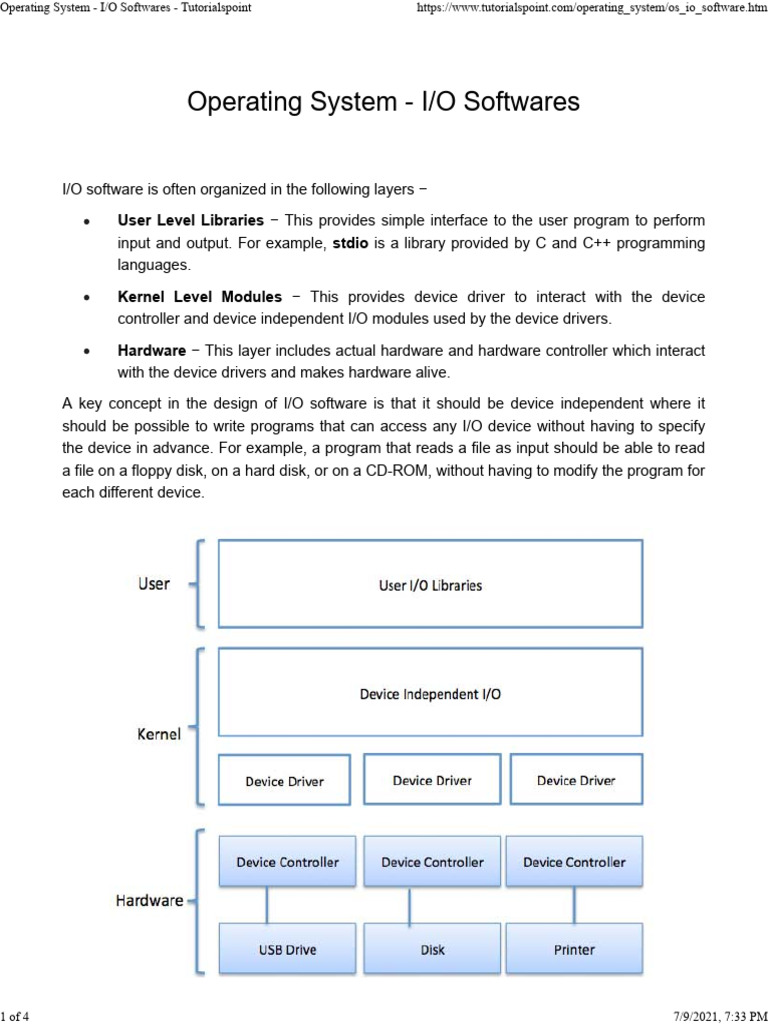 Device I-O management | PDF