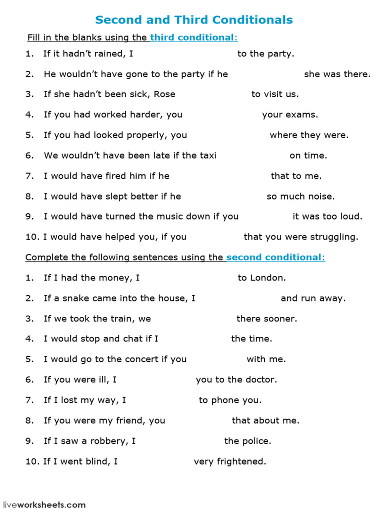 Second or Third Conditional | PDF