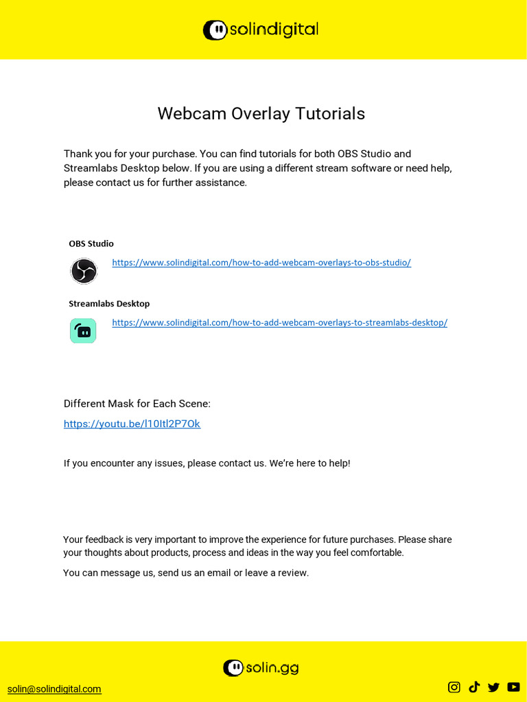 Webcam Overlay Tutorial Solingg | PDF