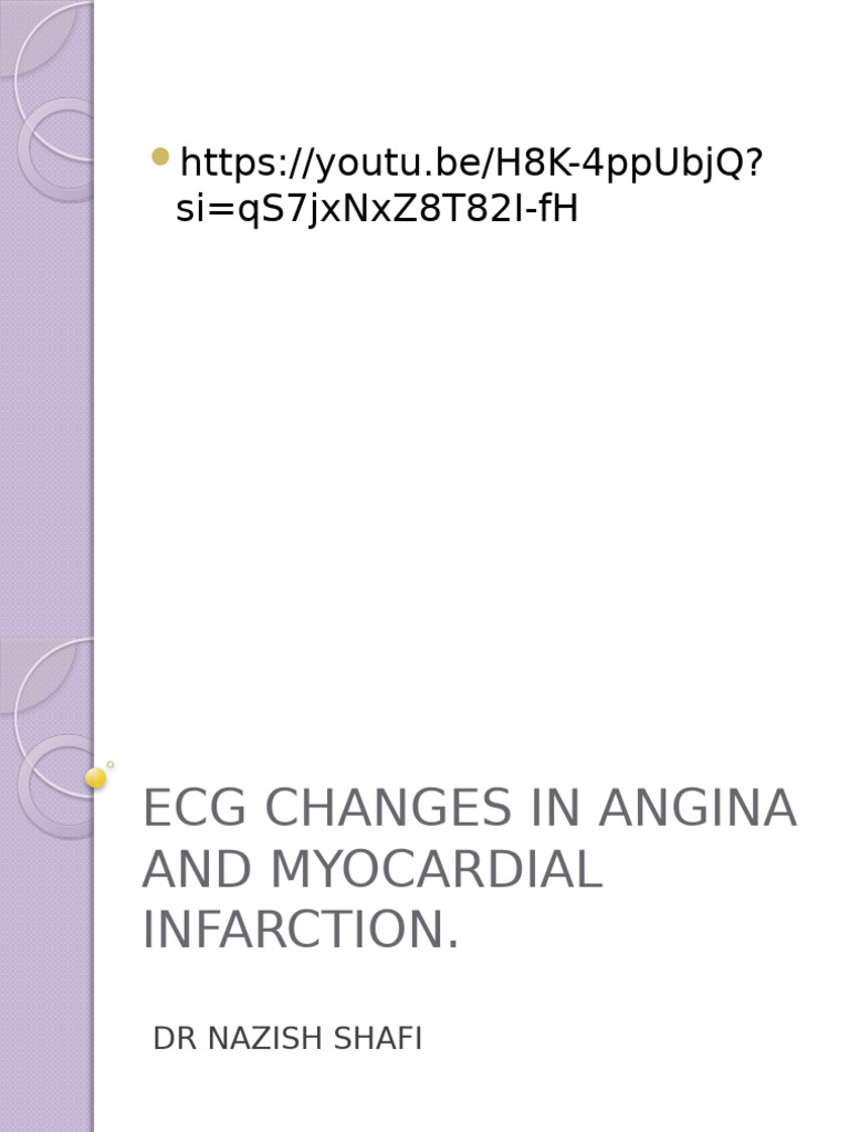 Ecg Changes in Mi Angina and T Wave Abnormalities | PDF