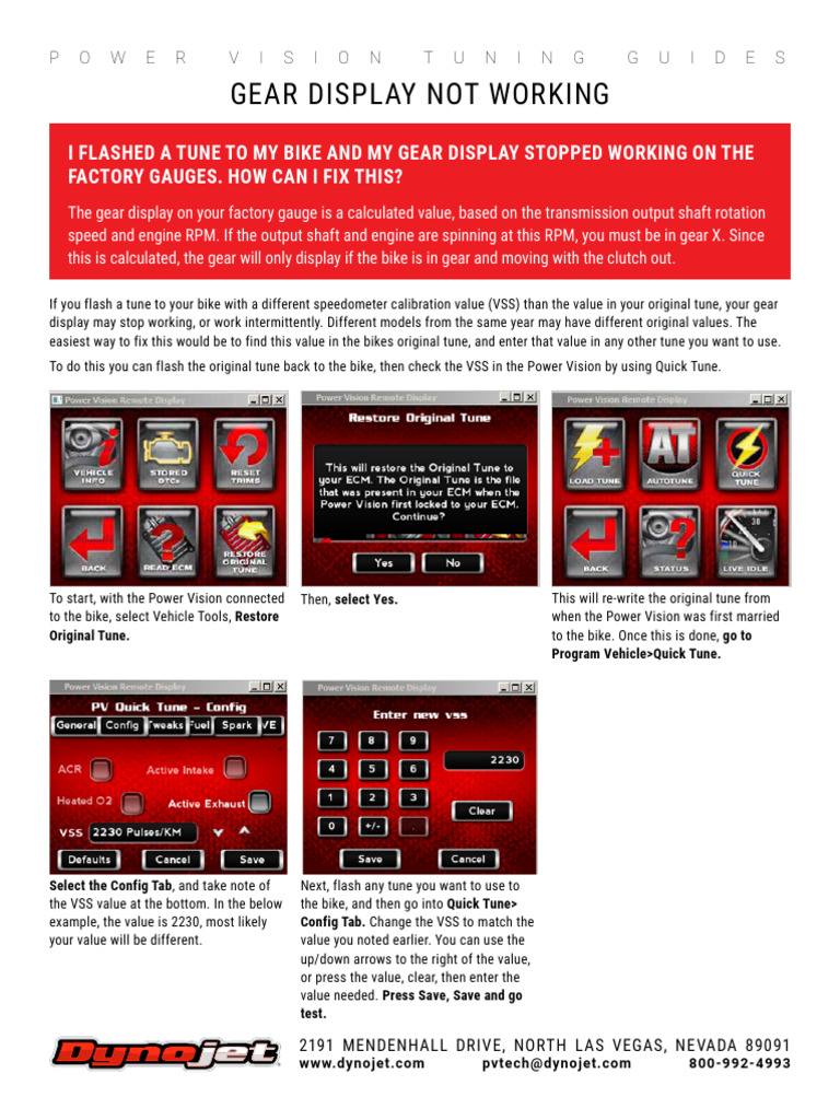 Powervision Gear Display Not Working | PDF