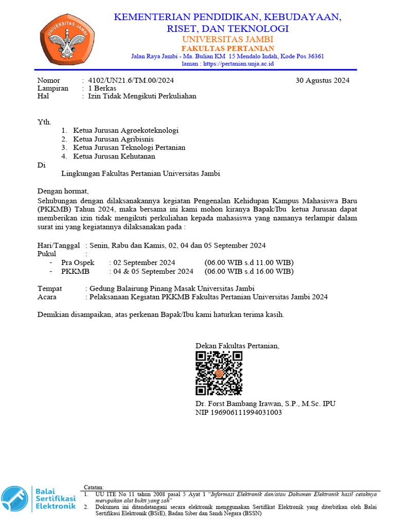 Panitia PKKMB Fakultas | PDF