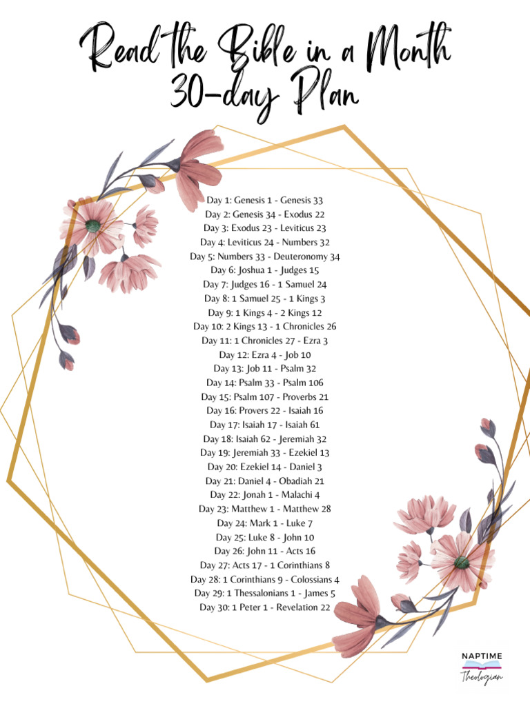 30 Day Bible Reading Plan | PDF