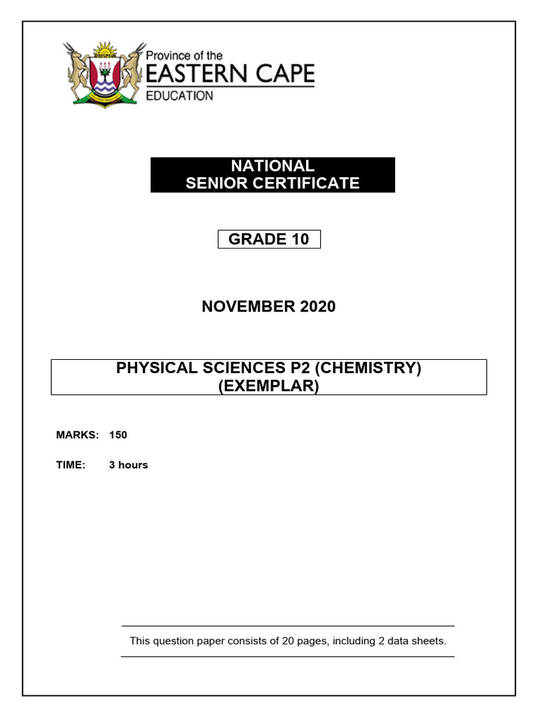 Physc p2 Grd10 QP Nov2020 - English | PDF