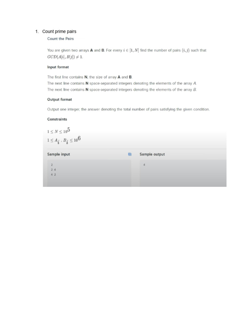 Hacker Earth Intern Questions | PDF