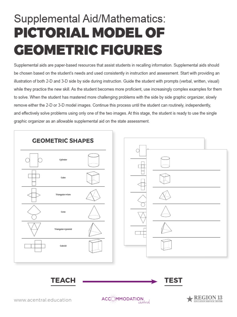 Geometric Figures Teaching Aids | PDF | Teaching Methods & Materials