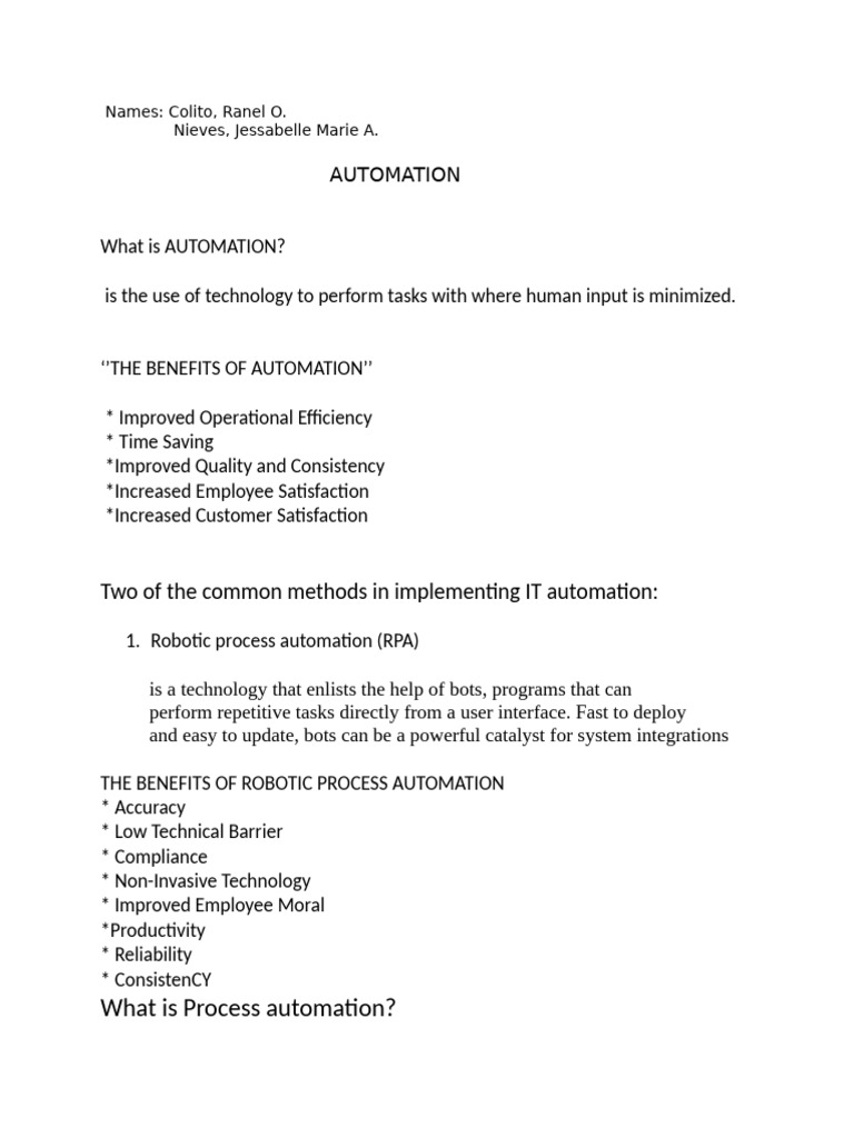 AUTOMATION | PDF