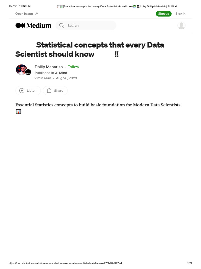 ??statistical Concepts That Every Data Scientist Should Know ...