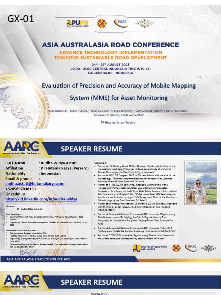 G-01X - Evaluation of Precision and Accuracy of Mobile Mapping System ...