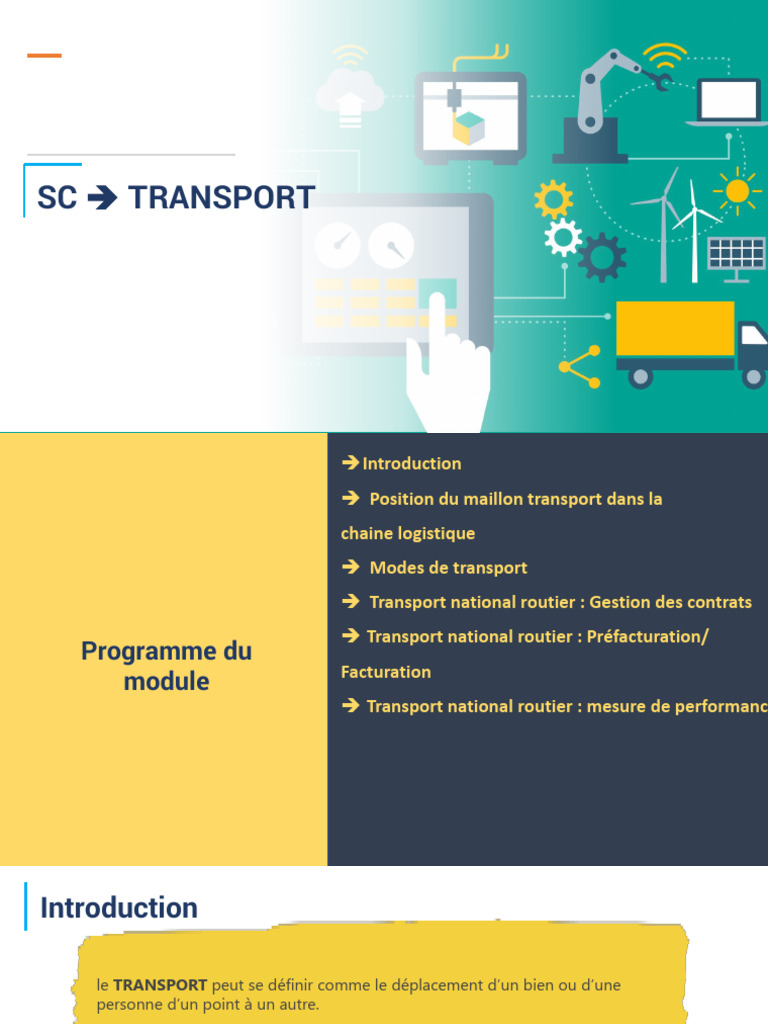 Transport Intro + Transport National | PDF