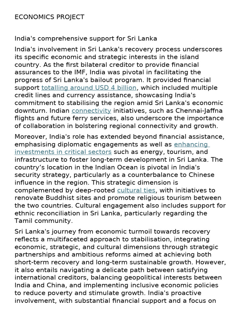 Economics Project | PDF