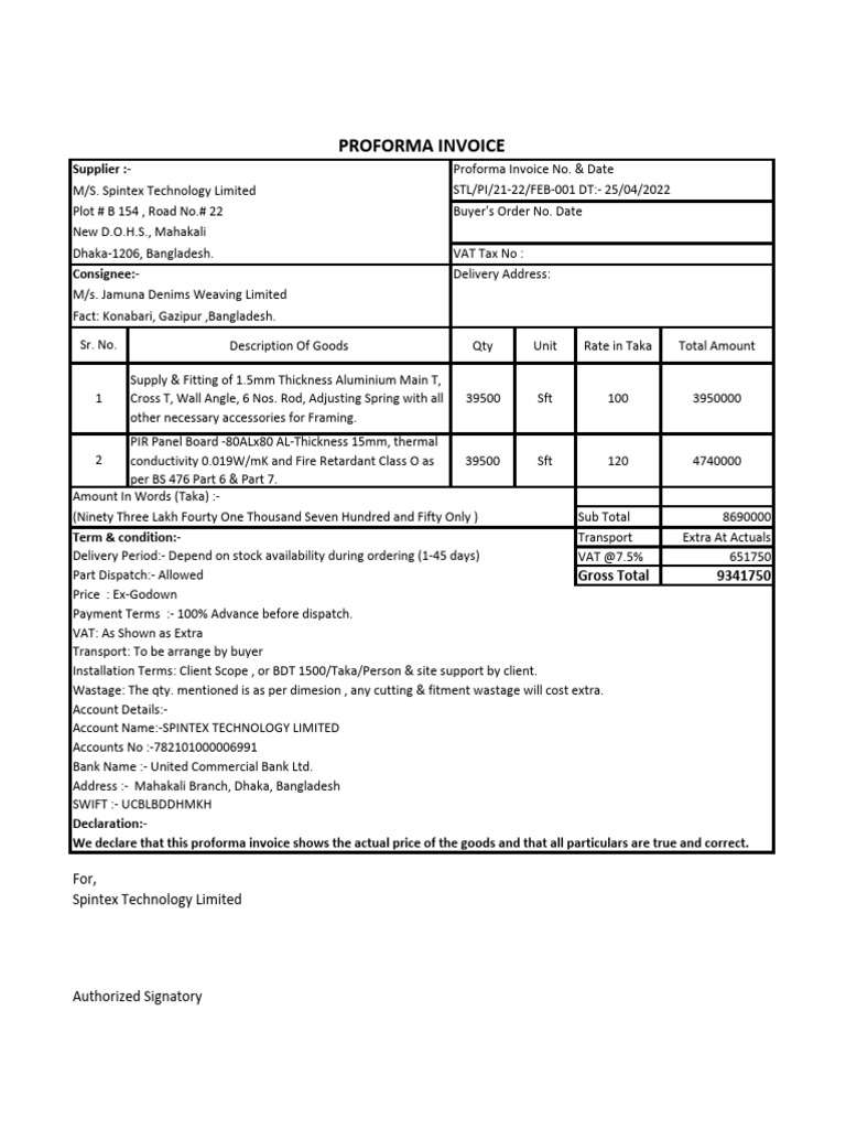 STL-CEILING-JAMUNA-FEB-001-Option-1 - Aluminium & PIR Panel | PDF
