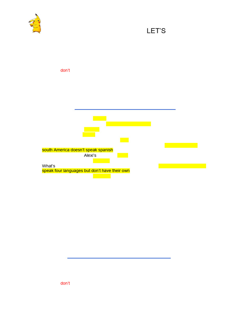 Let's Practice - Lesson 1 (1) | PDF