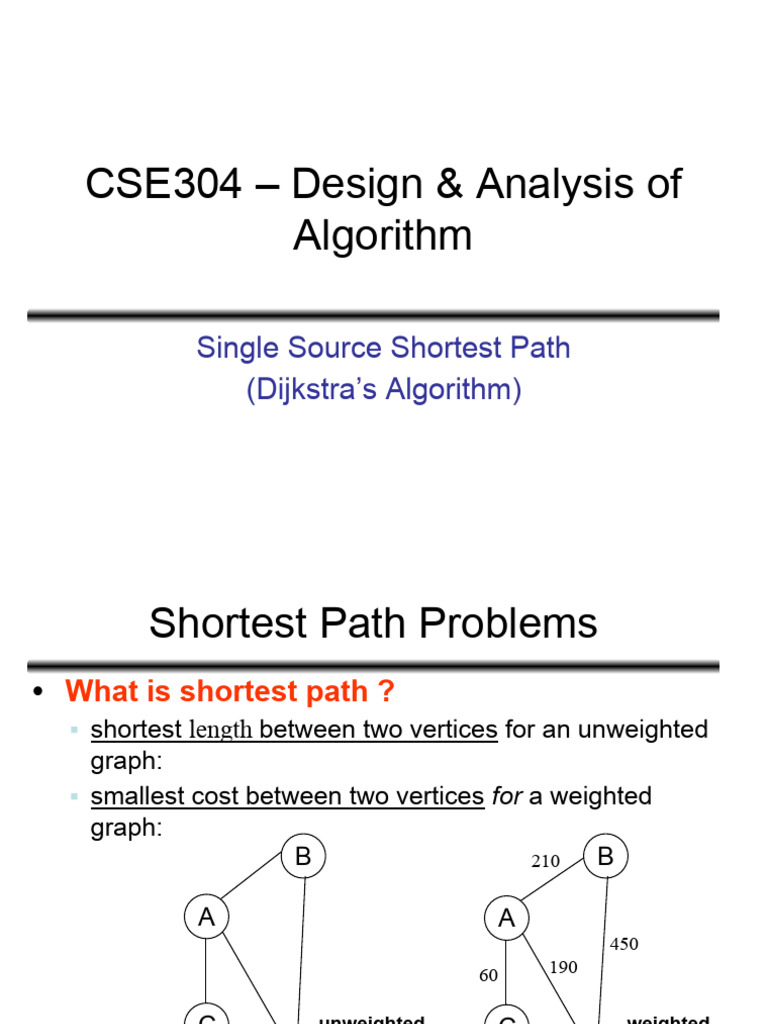 CSE246 Dijkstra | PDF
