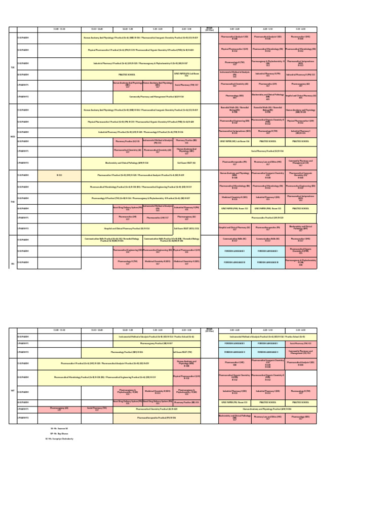 Updated Class Routine - W.E.F. 8th August 2024 | PDF