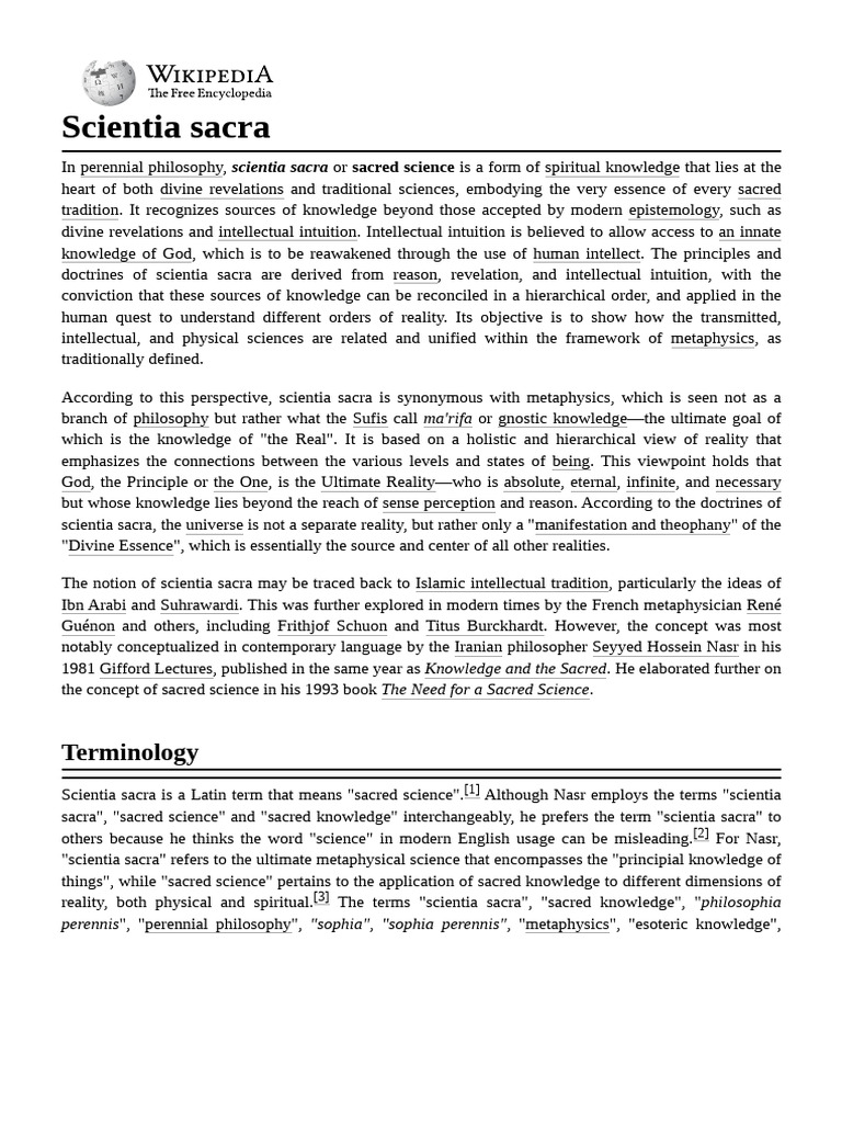 Scientia Sacra | PDF | Epistemology | Religion & Spirituality