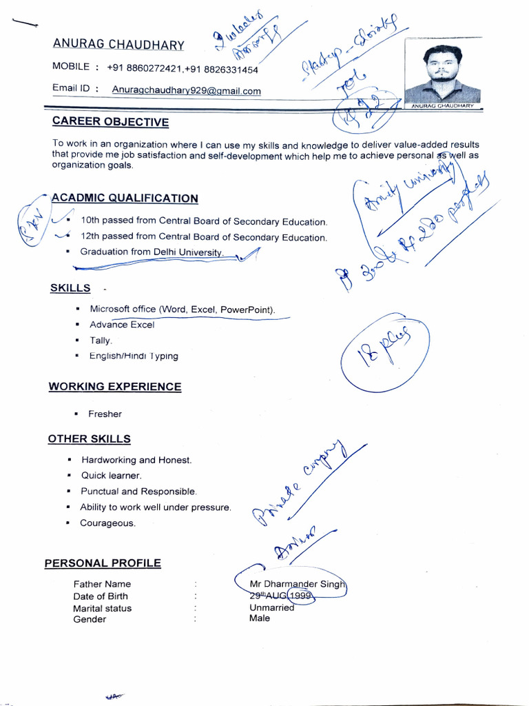 Anurag CV | PDF