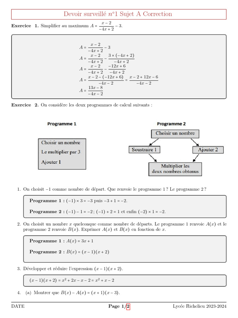 2023 2024 2nde | PDF