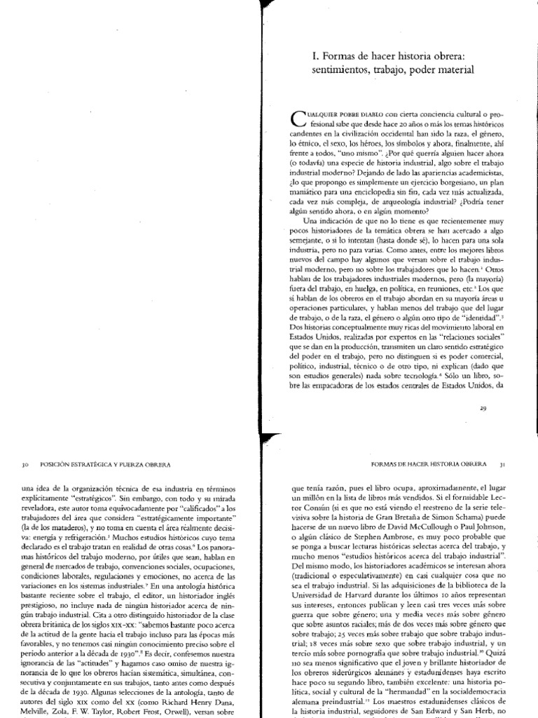 Womack John Jr. Posición Estratégica y Fuerza Obrera-13-23 Capítulo 1 | PDF