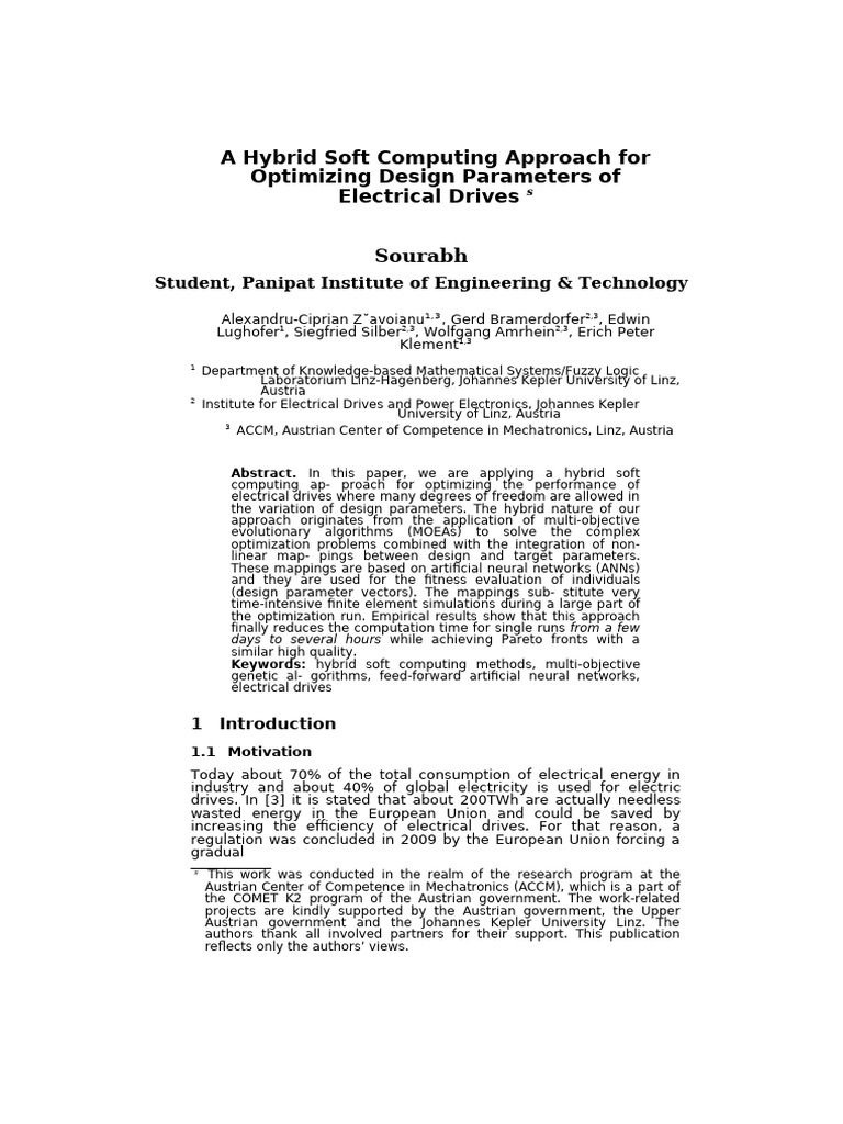 A Hybrid Soft Computing Approach For Optimizing Design Parameters of ...