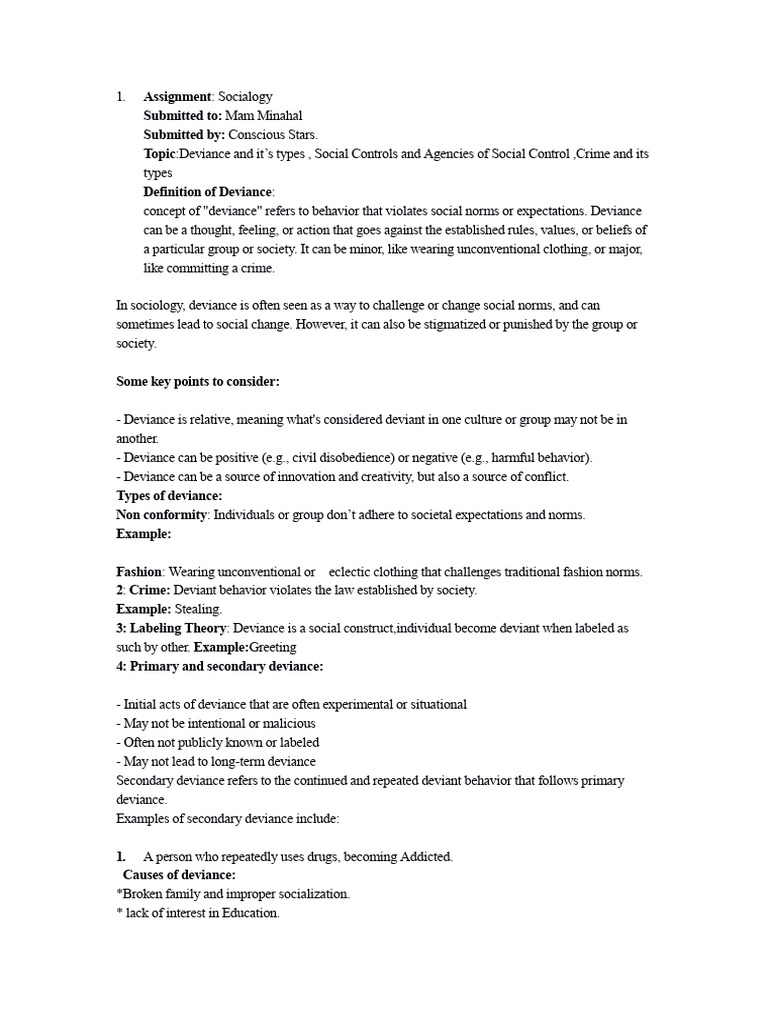 Assignment Socialogy 2 | PDF