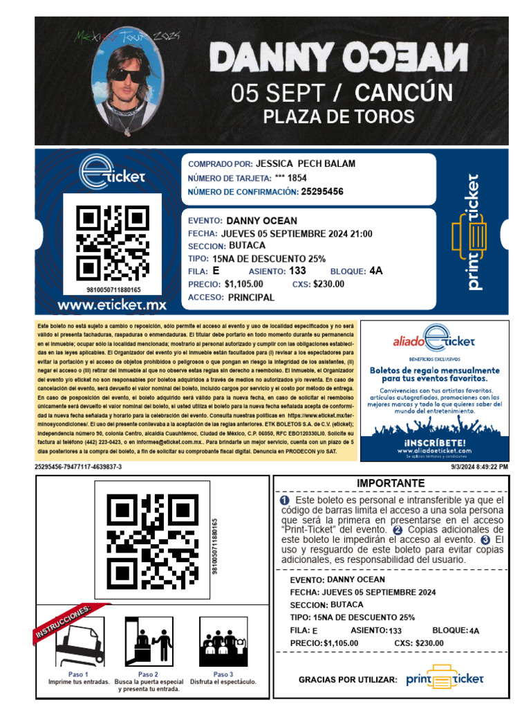 Jessica Pech Balam 1854: Comprado Por: Número de Tarjeta | PDF