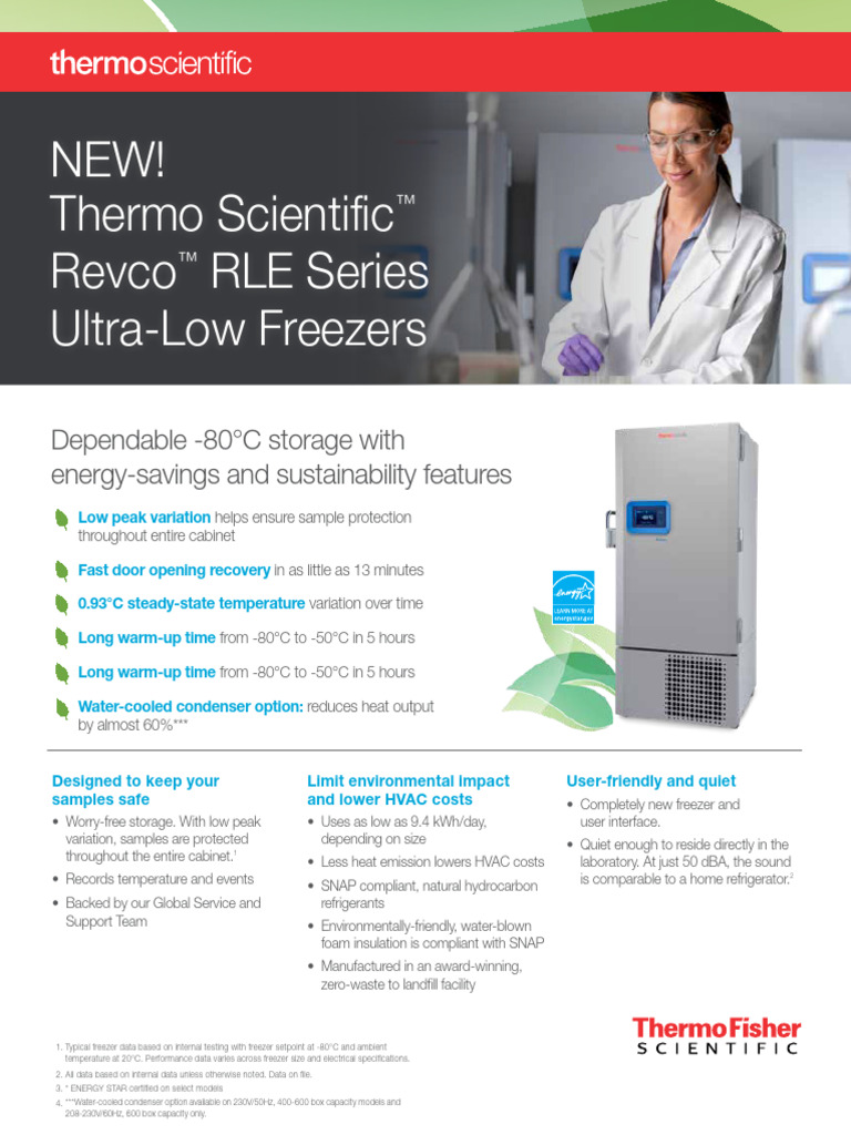 Revco RLE Series Ultra Low Freezers Brochure NA | PDF