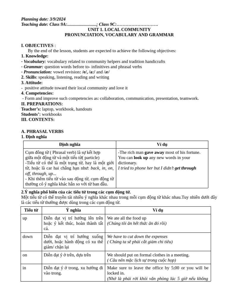 HOC THEM TIENG ANH 9 GLOBAL UNIT 1 | PDF