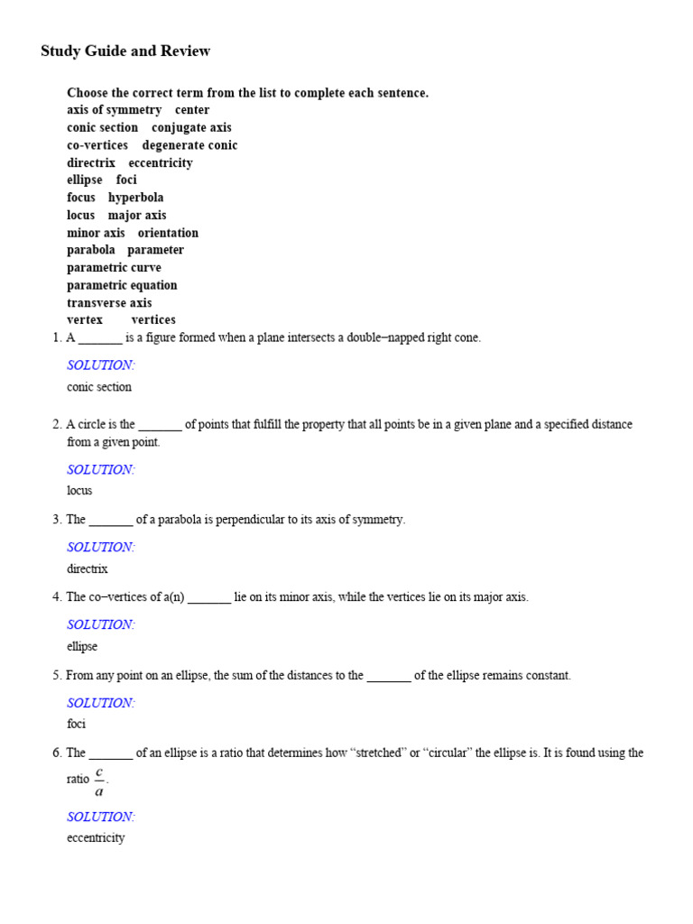 Chapter 7 Test Review Solutions | PDF