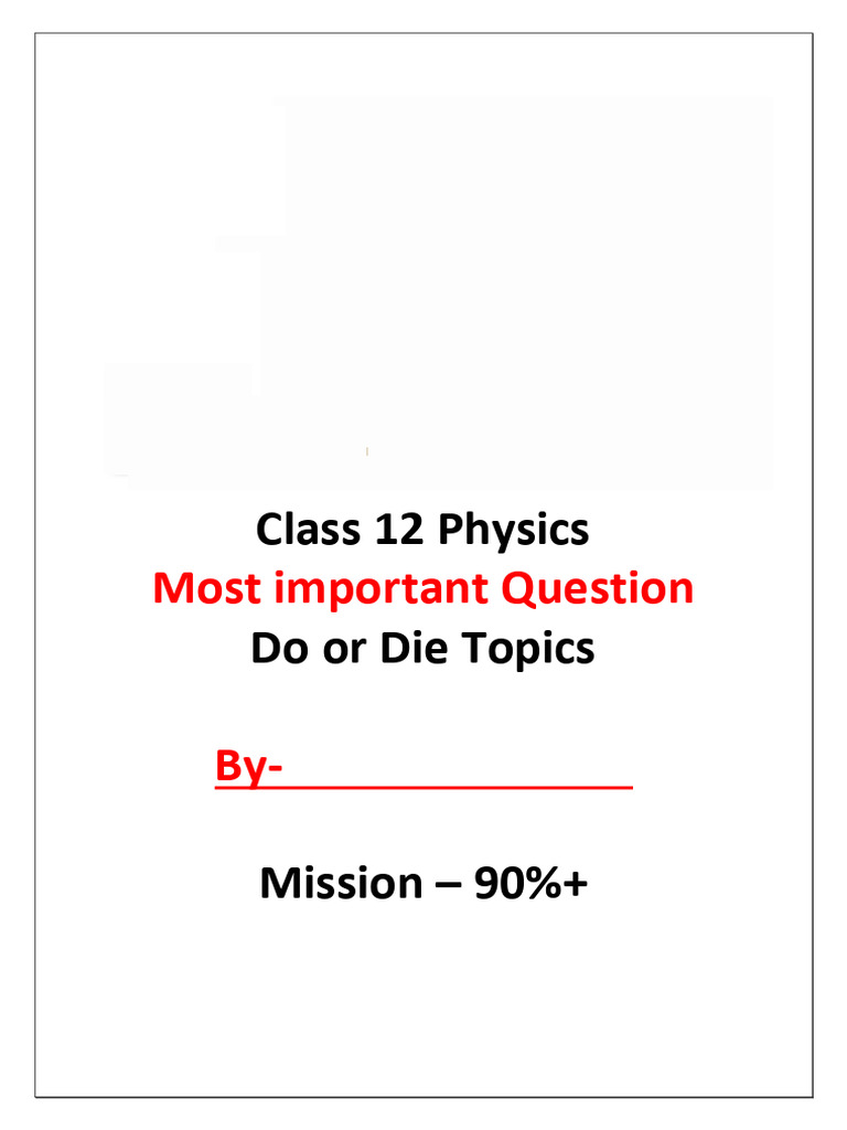 12th Physics Imp. Diagrams | PDF