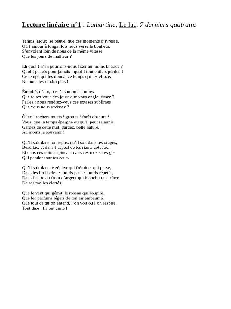 Lecture Linéaire N°1 | PDF