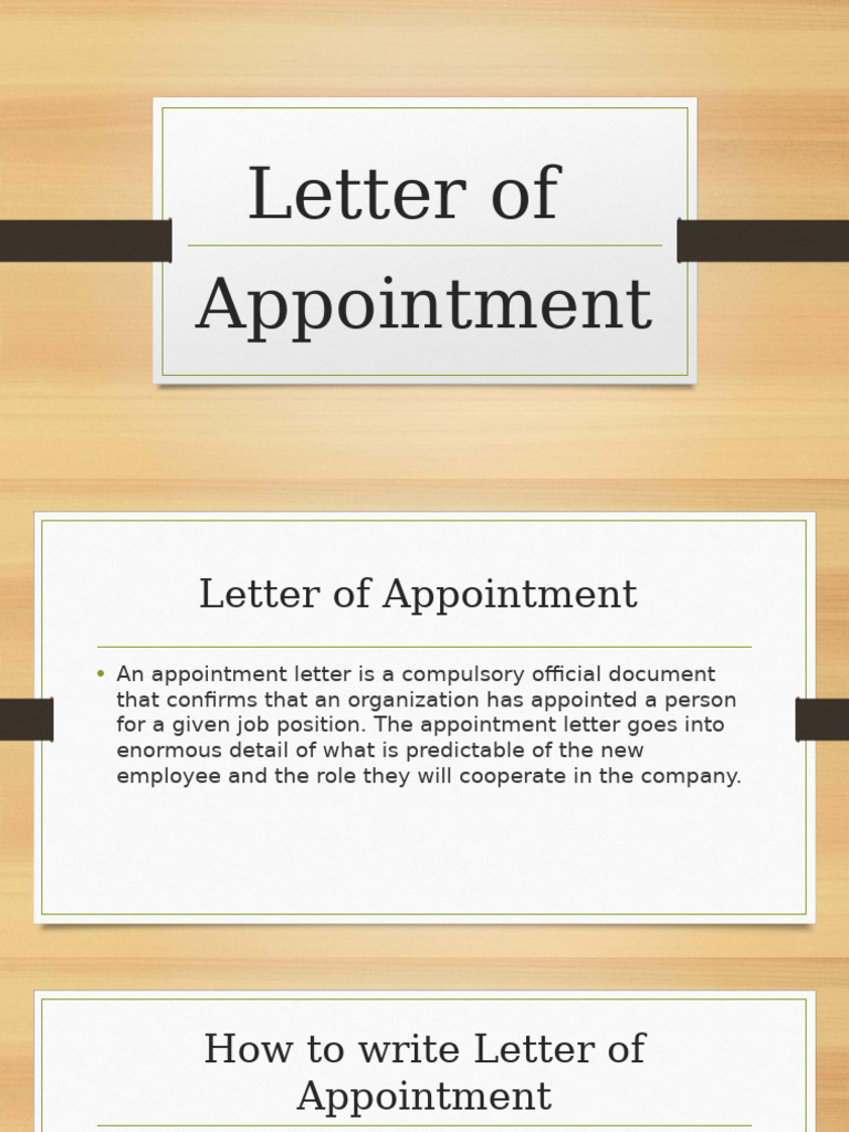 1letter of Appointment | PDF