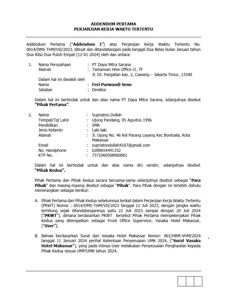 0014 Addendum I Supriatno Dullah I 2024 (Unsigned) | PDF