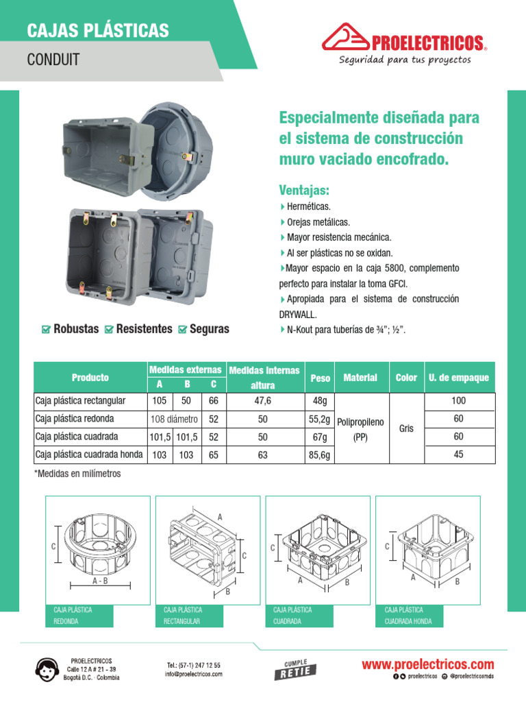 Cajas Plásticas para Construcción Segura | PDF | Materiales ...