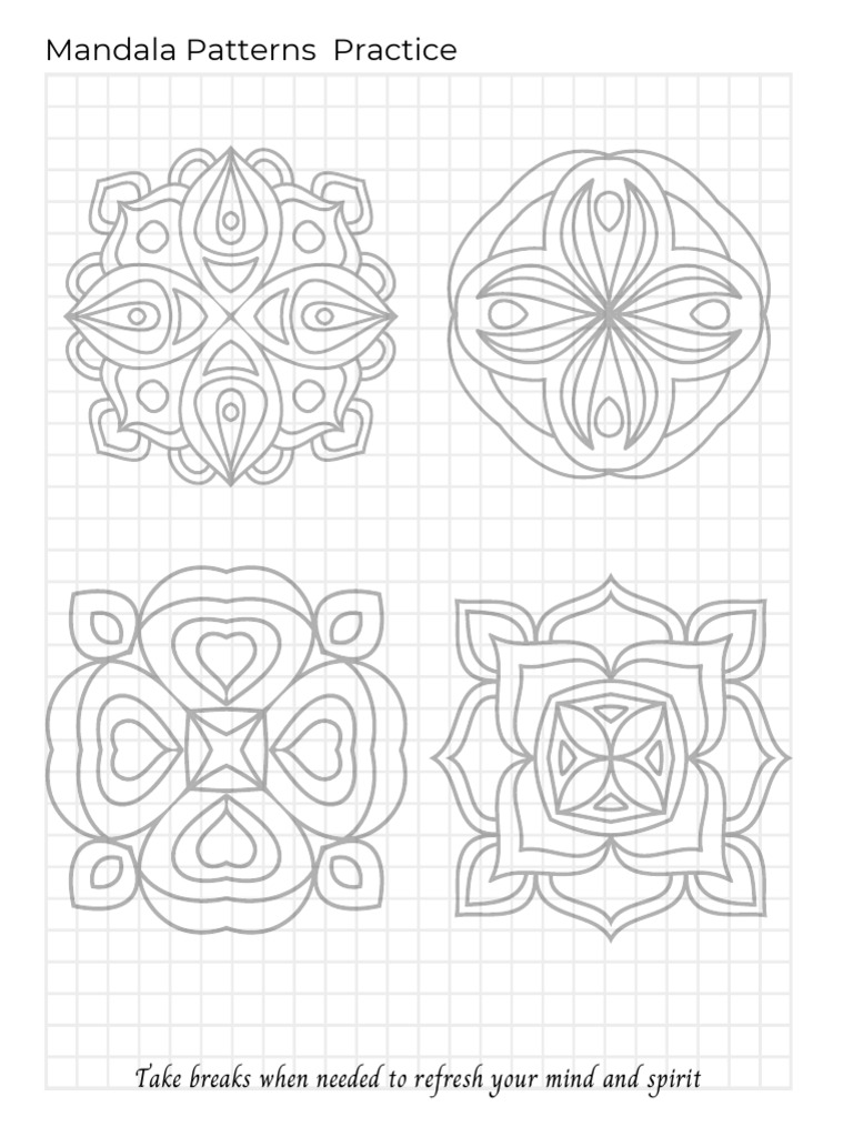 Patrones de Práctica Mandalas - 003 | PDF