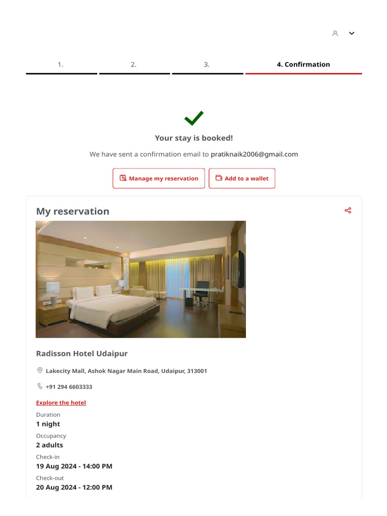 Hotel Booking Confirmation | PDF